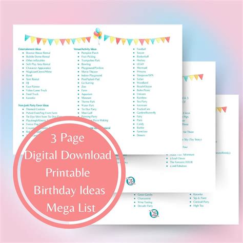 Birthday Planner 100 Birthday Ideas Party Planner Event Planner