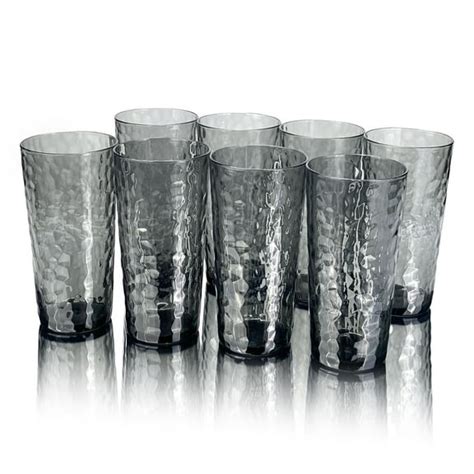 Amazing Abby Iceberg 24 Ounce Plastic Tumblers Set Of 8 Plastic Drinking Glasses All