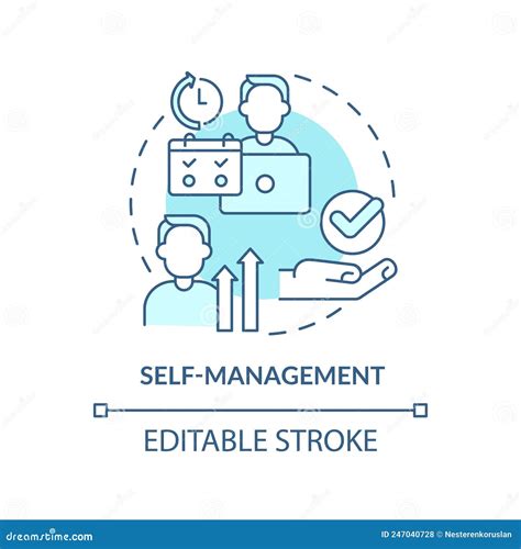 Self Management Turquoise Concept Icon Stock Vector Illustration Of Planning Icon 247040728