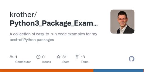 Github Krotherpython3packageexamples A Collection Of Easy To Run