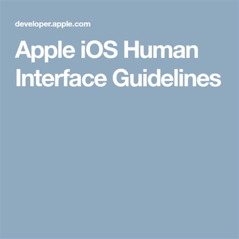Apple Ios Human Interface Guidelines Human Interface Guidelines Ios Human Interface