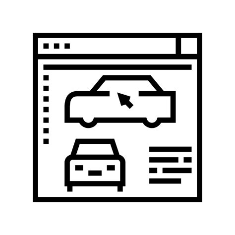 Car Modeling Program Line Icon Vector Illustration 10171945 Vector Art