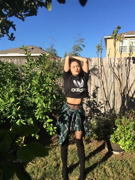 Adidas Cropped Hoodie Flannel High Waisted Denim Shorts Fishnet