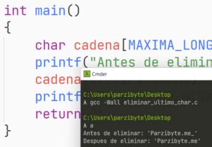 Eliminar Ltimo Car Cter De Cadena En C Parzibyte S Blog