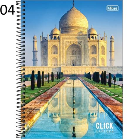 Caderno Universitário Capa Dura Matérias Folhas Click Explora x cm Caderno