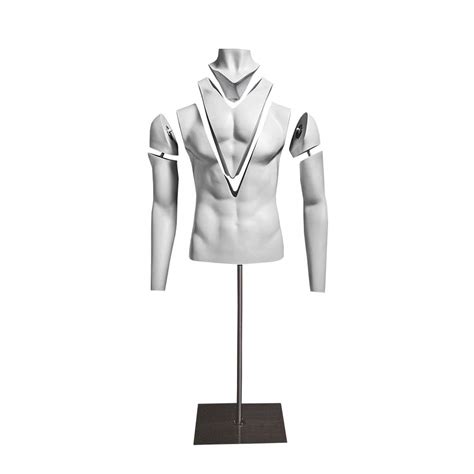Buy USAKHV Male Men Half Body Ghost Mannequin Headless Fiberglass Model Professional Photo Stand