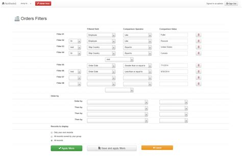 Working With Filters Programatically