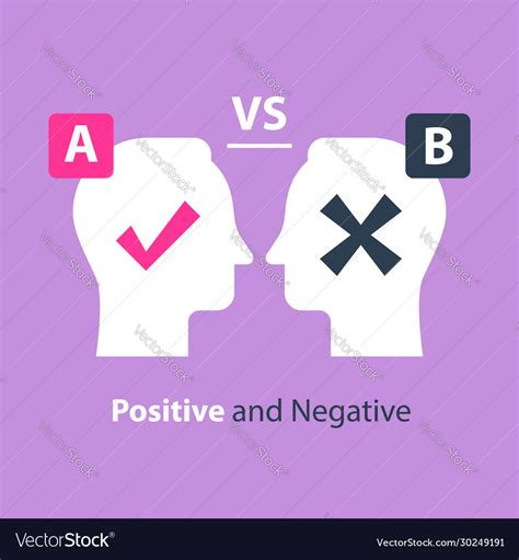 Decision Making Pros And Cons Versus Concept Vector Image