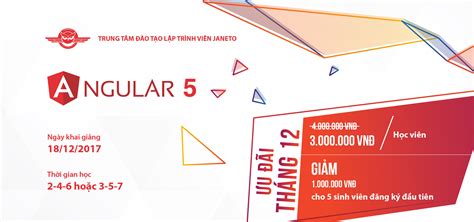 JTC Khóa học Angular 5 Khai giảng 18 12 TRUNG TÂM ĐÀO TẠO LẬP TRÌNH