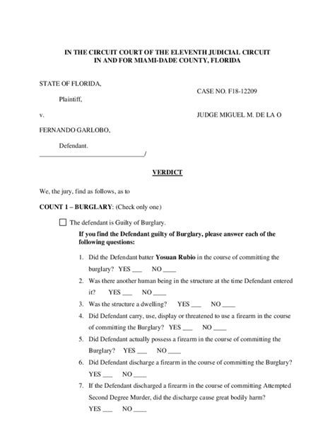 Fillable Online Verdict Form Fax Email Print Pdffiller