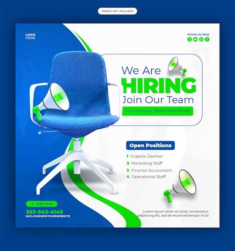 Estamos Contratando Vagas De Emprego Banner De Mídia Social Ou Modelo
