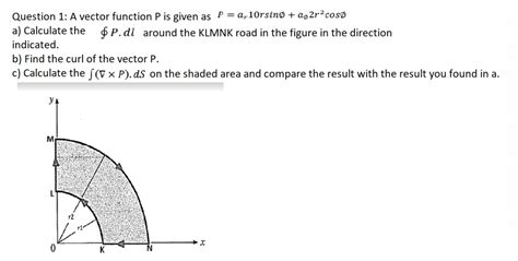 Solved Question A Vector Function P Is Given As P Chegg