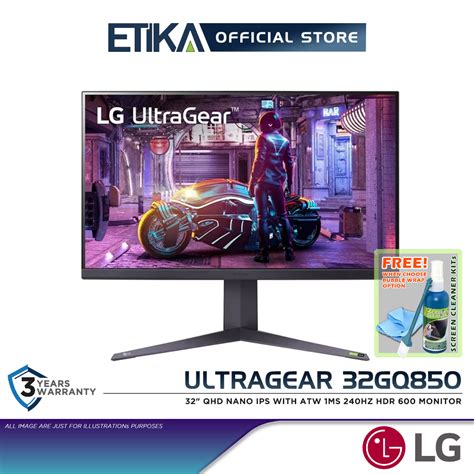 LG UltraGear 32GQ850 32 QHD Nano IPS With ATW 1ms 240Hz HDR 600 Monitor G SYNC Compatible