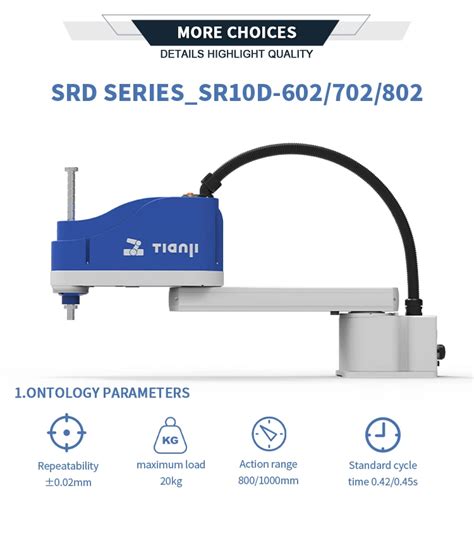 Tianji High Quality Small Automatic Smart 4 Axis Robotic Arm 20kg