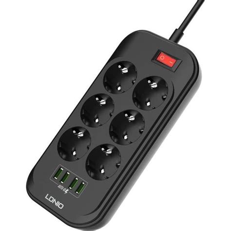 Multiprise USB NetBoat Multiprise Parasurtenseur Prises Outlet Ports USB Parasurtenseurs