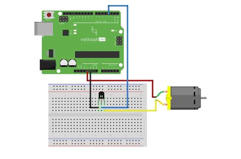 Voltaat Learn Control A Motor Using Npn Transistor