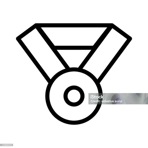 메달 라인 아이콘 수상 모바일 개념 및 웹 디자인을위한 선형 스타일 기호 챔피언 기호 그림 편집 가능한 간단한 디자인 디자인 템플릿 벡터 Championship에 대한 스톡