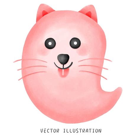Premium Vector A Cute Watercolor Fox Dressed As A Ghost For Halloween Floating In The Airxa