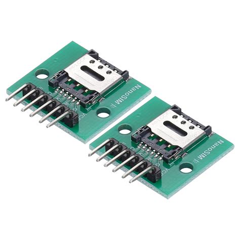 2Pcs Nano SIM 6Pin Test Board PCB Board With 5Pin Angled Pin For DIY