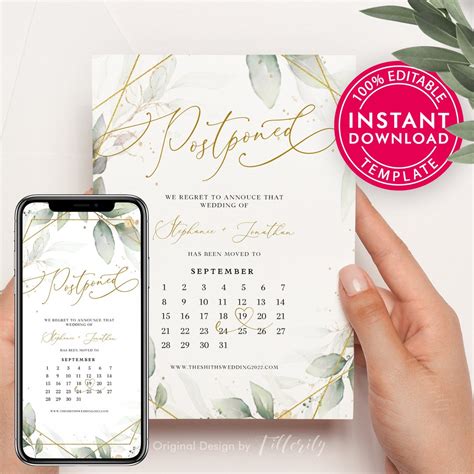 Change The Date Save The Date Change The Date Template Save The Date Cards Save The Dates