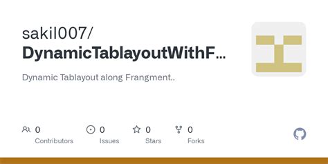 GitHub Sakil007 DynamicTablayoutWithFragment Dynamic Tablayout Along