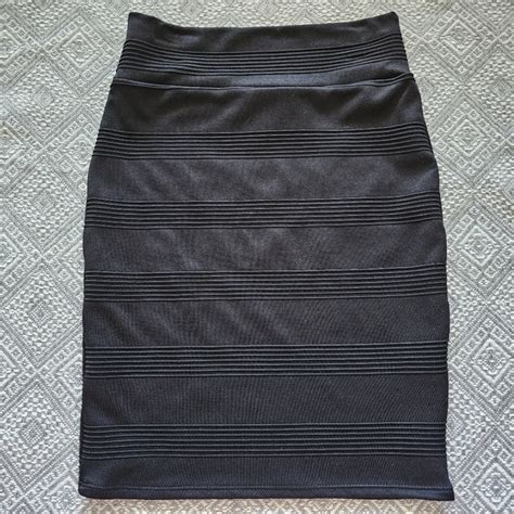 Agaci Skirts Agaci Vintage Bodycon Stretch Bandage Black Midi Skirt Womens Small Poshmark