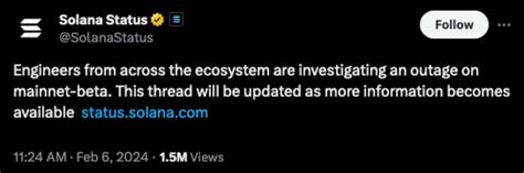 Solana Outage Full List Of Sol Network Blockchain Mainnet Failures