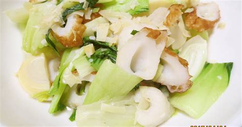 たけのことチンゲン菜の中華風炒め By めぐまるさん 【クックパッド】 簡単おいしいみんなのレシピが369万品