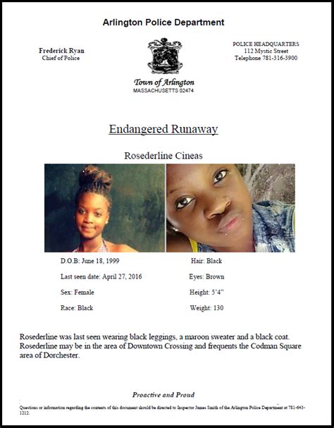 Missing Person Arlington Police Search For Missing Teen Arlington