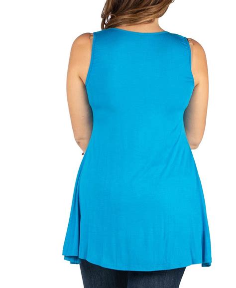 24seven Comfort Apparel Plus Size Sleeveless Tunic Tank Top Macys