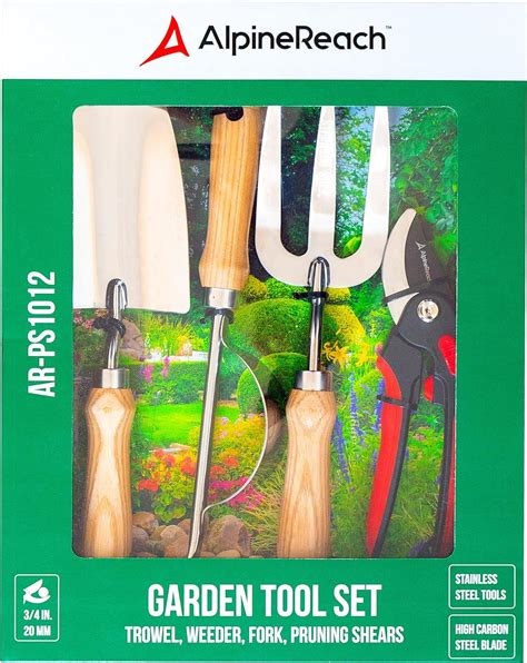 Alpinereach Garden Tool Set Premium 4 Piece Kit For Gardening Bypas