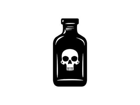 Les Silhouettes Des Bouteilles De Poison La Collection Des Bouteelles