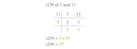how to get the lcm of 7 and 11 different easy methods to use