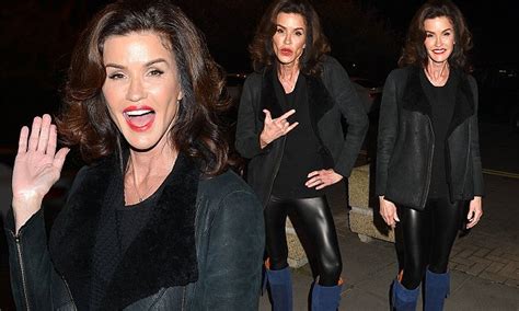 Janice Dickinson Wears Skin Tight Leather Trousers She Steps Out In