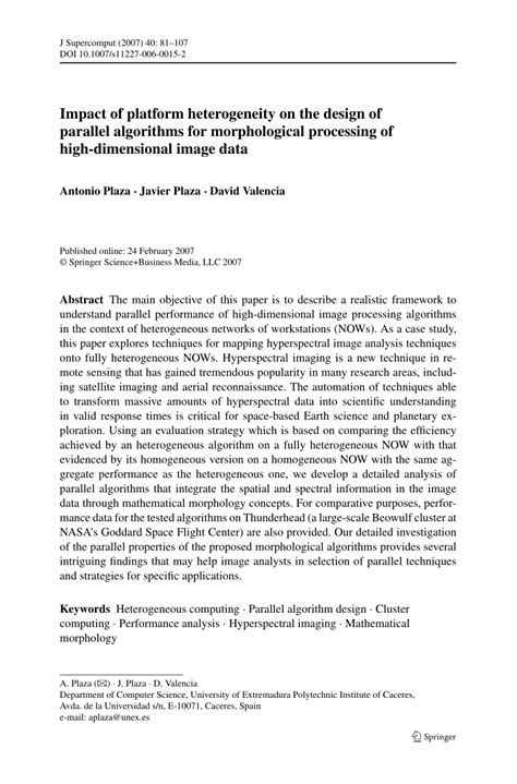 Pdf Impact Of Platform Heterogeneity On The Design Of Parallel