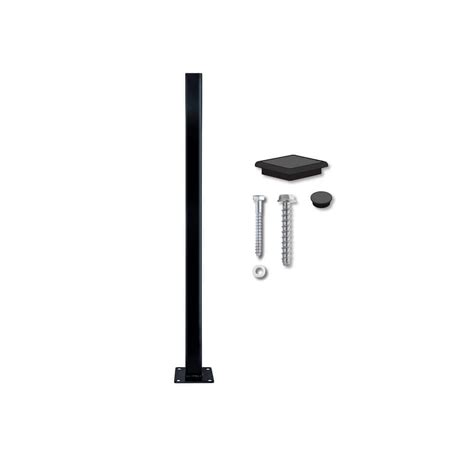 Reviews For Outdeco 52 In X 2 In X 2 In Black Galvanized Steel Fence