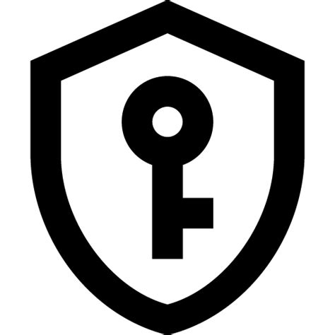 Shield Key Outline Icon Svg Png Free Download