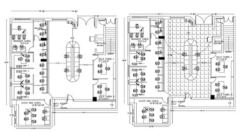 Commercial Office Building Design 2d Furniture Layout AutoCAD Drawing Plan