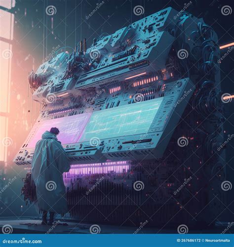 Futuristic Modular Synthesizer Stock Illustration Illustration Of Sound Technology 267686172