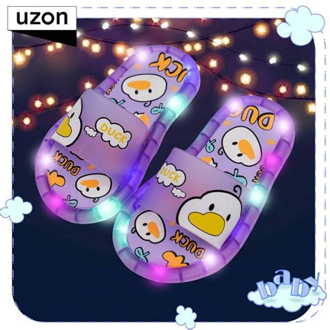 Uzon Chinelos Luminosos Sensores De Gravidade Para Meninos E Meninas Sand Lias De Banho Beb S