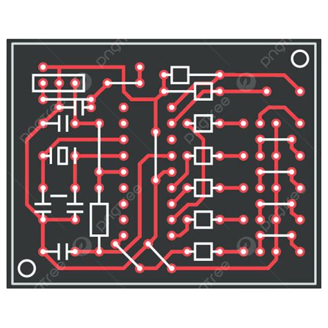 Vector Abstract Circuit Board Integrated Microcircuit Systems Vector Integrated Microcircuit