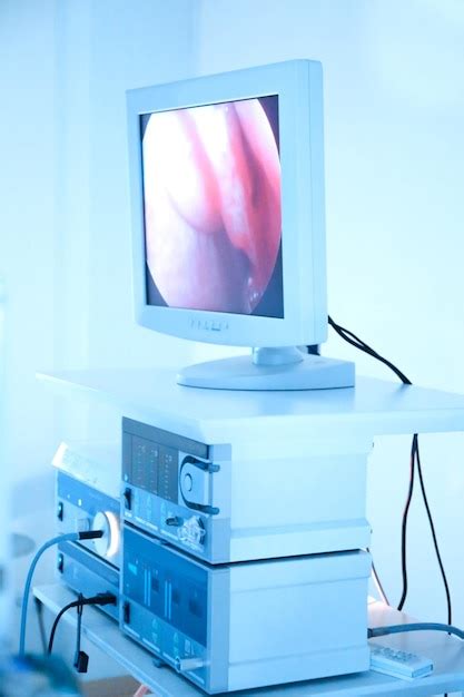 Premium Photo View Of Endoscopic Inspection On Monitor In Modern Clinic