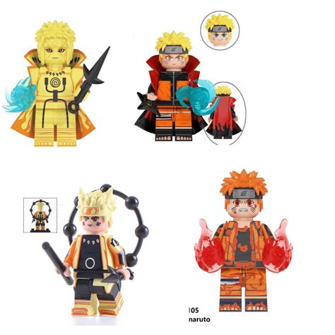 Kit Naruto Action Figure Compatível Lego Minato Kurama Cacareco Anime