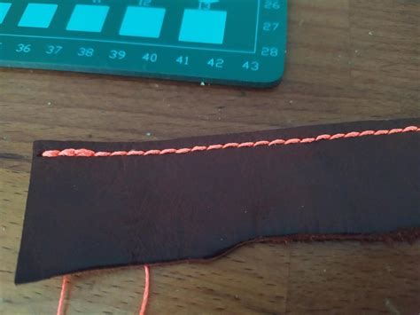 First Attempt At Saddle Stitching Advice Welcomed R Leathercraft