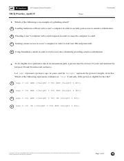 AP CS Test Questions Pdf AP Computer Science Principles MCQ Practice April Test Booklet