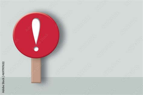 Alert Notification Icon On Red Circle And Gray Background Negative Check List Button Choice For