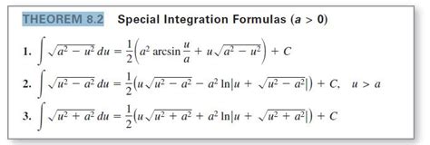 [solved] In Exercises Use The Special Integration Solutioninn