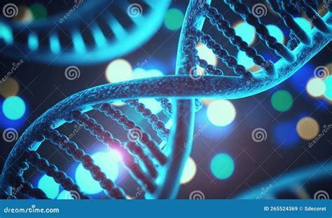 Konzept Der Entwicklung Menschlicher Dna In Ferner Zukunft Sichtweise Unter Dem Mikroskop