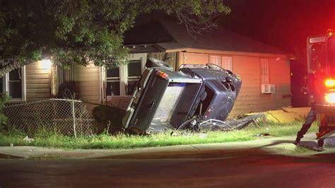 Suspected Dwi Driver Rolls Over Car Hits Home Severs Gas Line