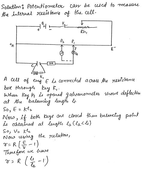 Draw A Circuit Diagram Of Potentiometer To Determine Internal